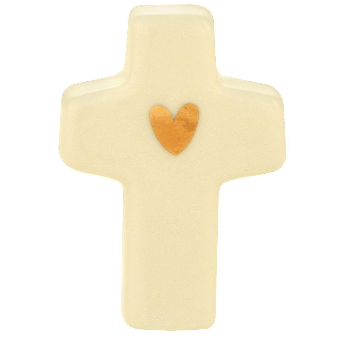 Ceramic Cross Figure In Wood Box