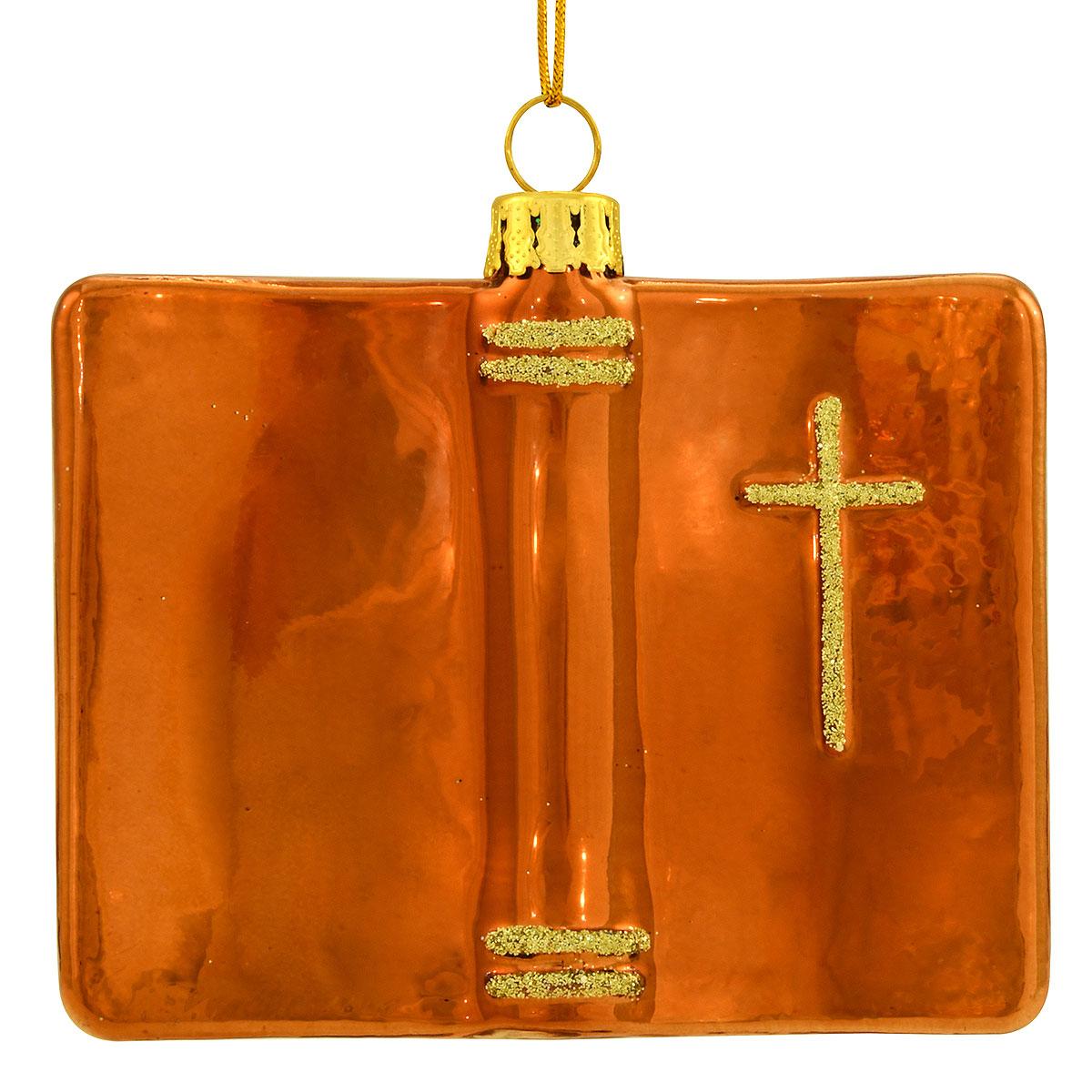 Personalized First Communion Bible Glass Ornament