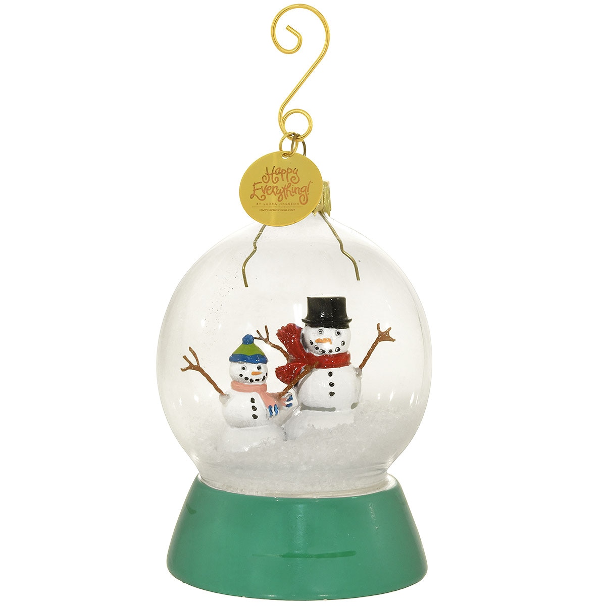 Frosty Snow Globe Glass Ornament