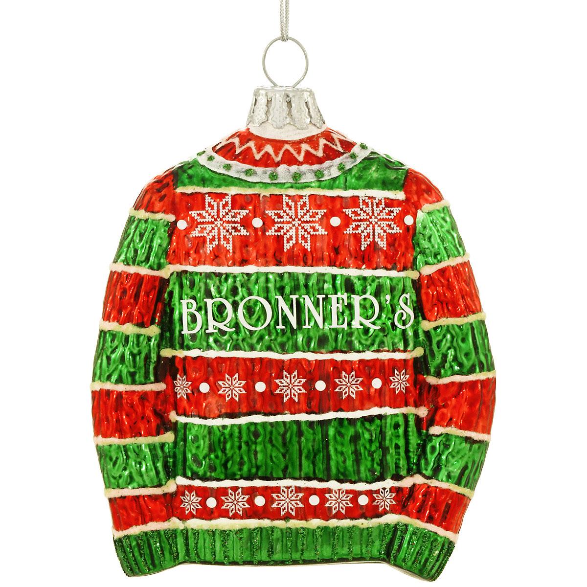 Bronner’s Ugly Sweater Glass Ornament