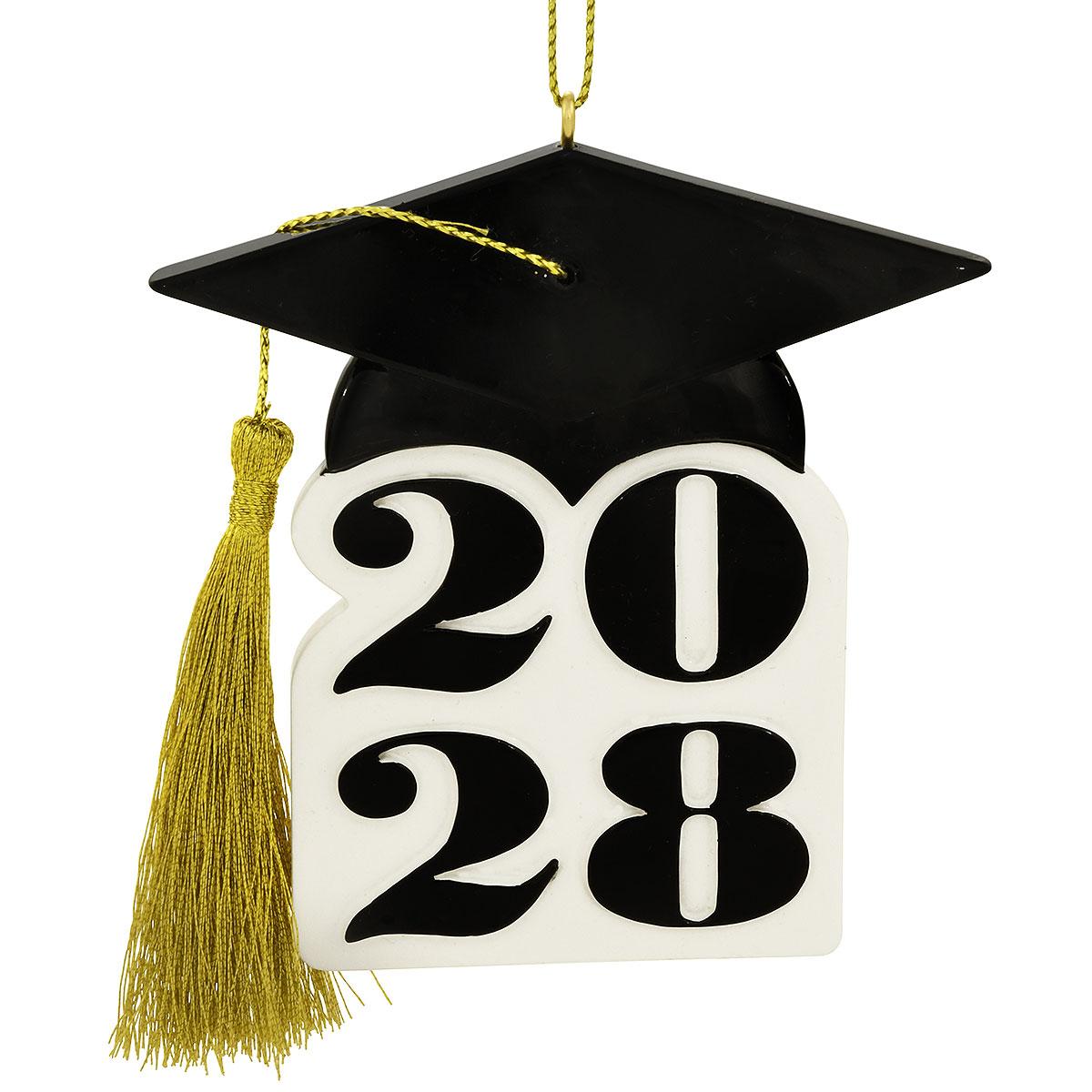 Personalized 2028 Dated Graduation Cap And Tassel Ornament